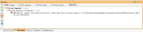 vivado仿真出错 USF XSim 62 compile step failed with error s while