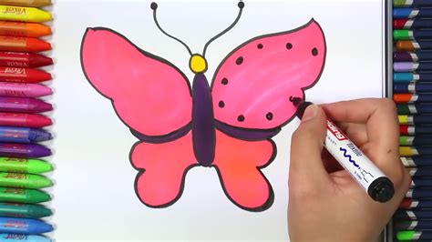 Hvordan man tegner og farver en sommerfugl نحوه رسم و رنگ آمیزی یک