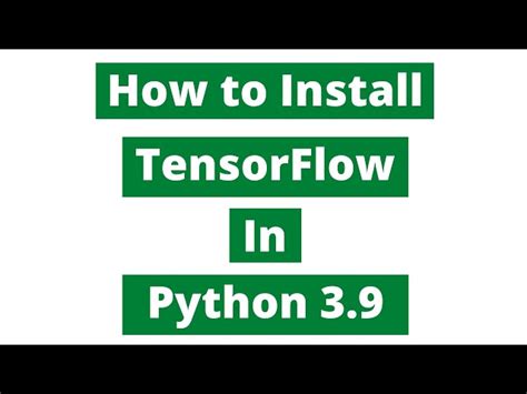 how to install python3 and tensorflow reason town