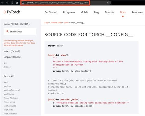 source code for some modules not displaying on docs master