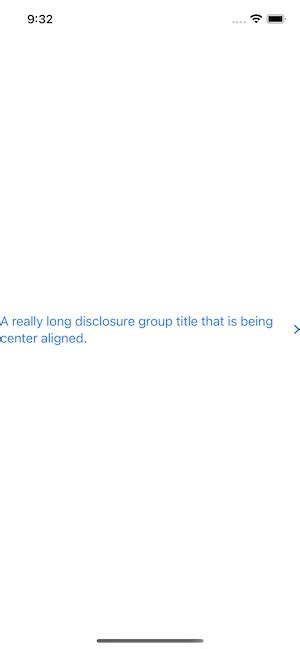 ios swiftui disclosure group text alignment stack overflow