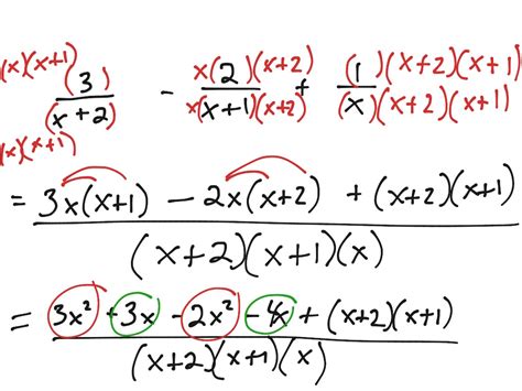 adding subtracting rationals math precalculus polynomial and rational functions showme