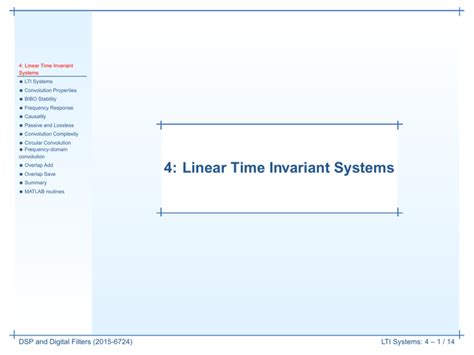 4 linear time invariant systems