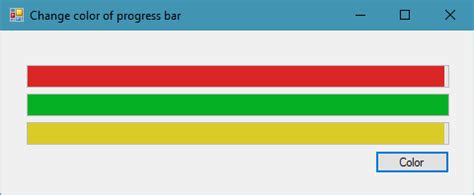 How To Change Color Of Progress Bar In C