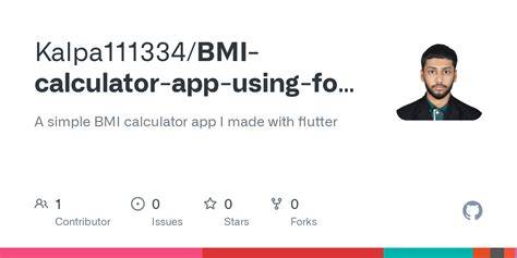 GitHub Kalpa111334 BMI Calculator App Using For Flutter A Simple BMI