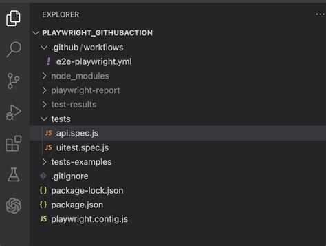 github action integration with playwright