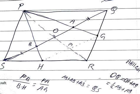 [math] pqrs is a parallelogram and g and h are midpoints of qr and rs respectively pg and ph
