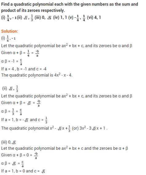 ncert solutions for class 10 maths polynomials polynomials quadratics math