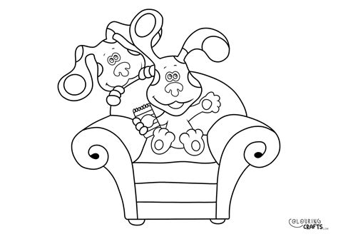 Magenta And Blue Blues Clues Colouring Page Colouring Crafts