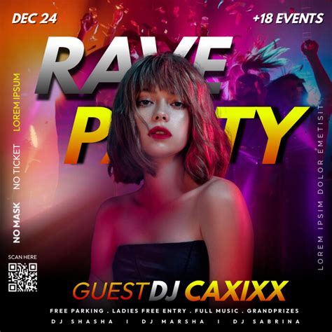 Rave Party Ads Template Postermywall