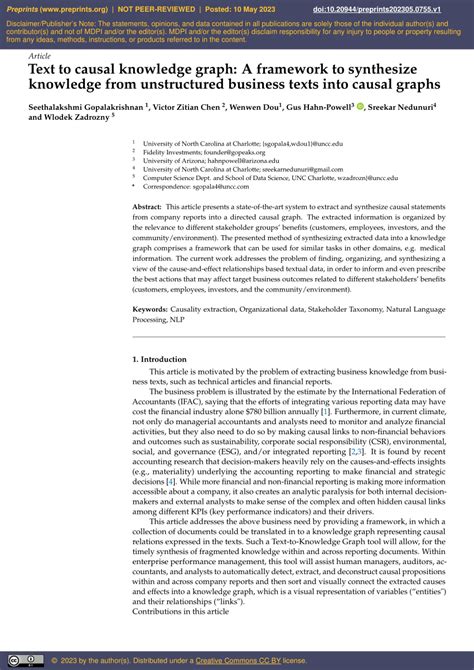 PDF Text To Causal Knowledge Graph A Framework To Synthesize