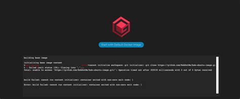 [self hosted] image build fails cannot run context initializer buildbaseimage cannot
