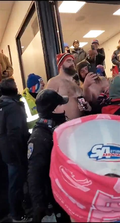 Kylie Kelce Told Shirtless Husband Jason To ‘get His Ass Back In Chiefs Suite After He Jumped