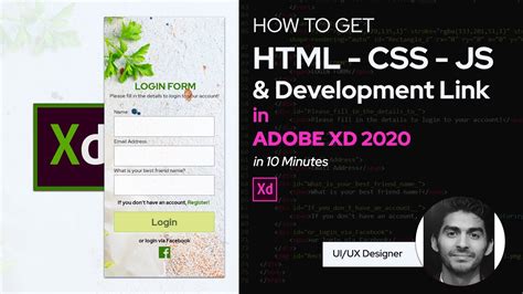 Get HTML CSS From Adobe XD Design Development Link And Export For
