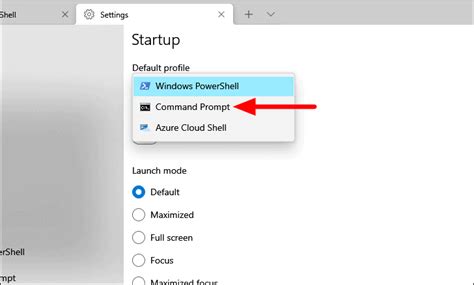 how to set command prompt cmd as default in windows terminal