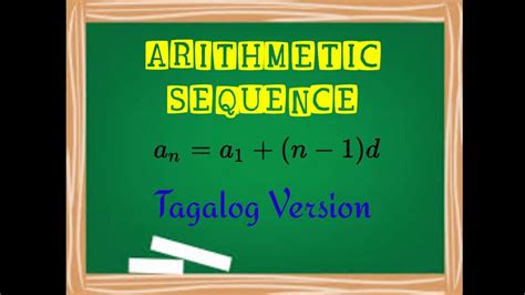 arithmetic sequence type of sequence mathematics tagalog version youtube