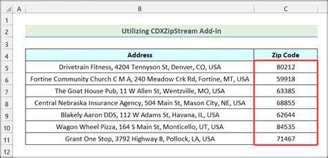 How To Find A ZIP Code From An Address In Excel 2 Easy Ways