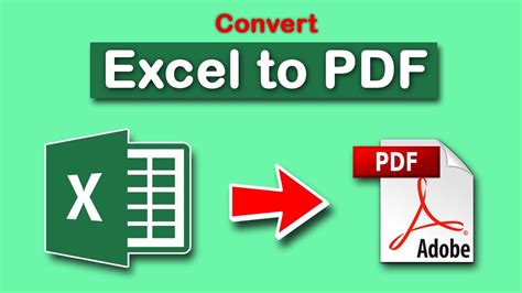 how to convert excel file to pdf document using microsoft excel youtube