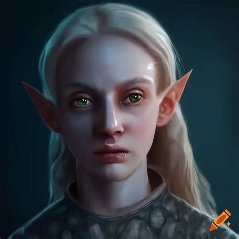 Hyperrealistic Female High Elf Resembling Percy Hynes White Standing On A Rug On Craiyon