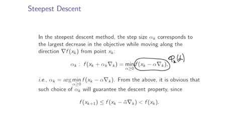 the steepest descent method youtube