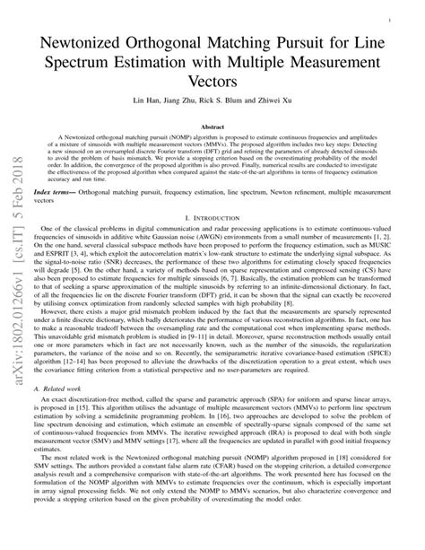 newtonized orthogonal matching pursuit for line spectrum estimation with multiple measurement