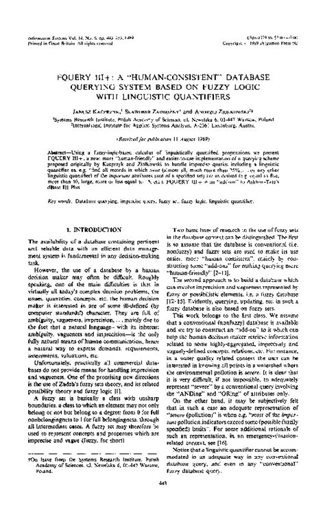 pdf fquery iii a human consistent database querying system based on fuzzy logic with