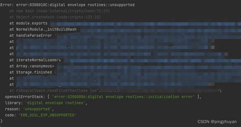 Vue Error Digital Envelope Routines Initialization Error