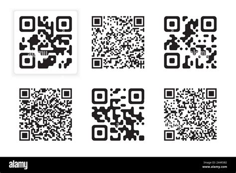 Set Of Qr Codes For Your Design Black Qr Code Isolated On Whit