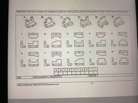 Orthographic To Isometric Drawing Exercises