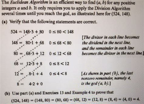 solved the euclidean algorithm is an efficient way to find