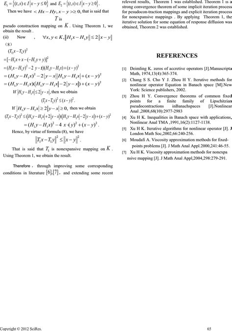 algorithm of iterative process for some mappings and iterative solution of some diffusion equation