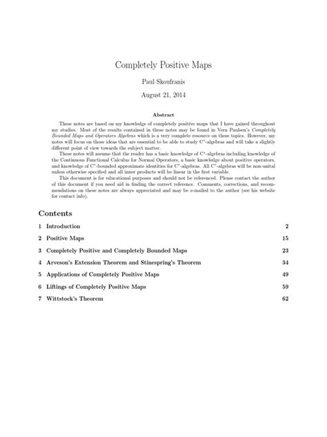 completely positive maps pdf functional analysis hilbert space