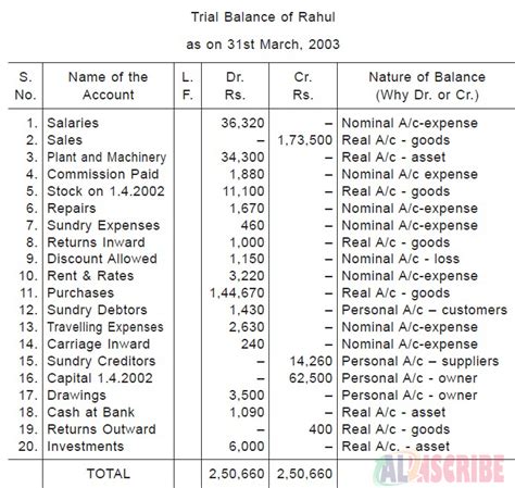 Trial Balance Definition Examples And Explanation