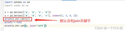 pandas 处理文本字符串（拼接） pandas字符串拼接 一个it小白的博客 csdn博客