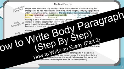How To Write Essay Body Paragraphs Step By Step YouTube