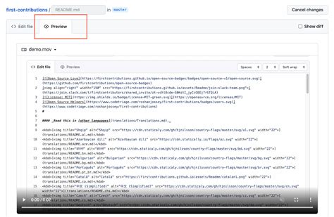 Use MOV Or File For Demo In Your GitHub README Md
