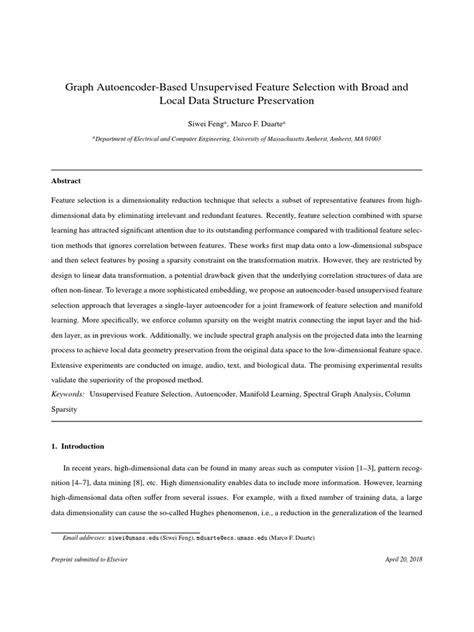 graph autoencoder based unsupervised feature selection with broad and local data structure