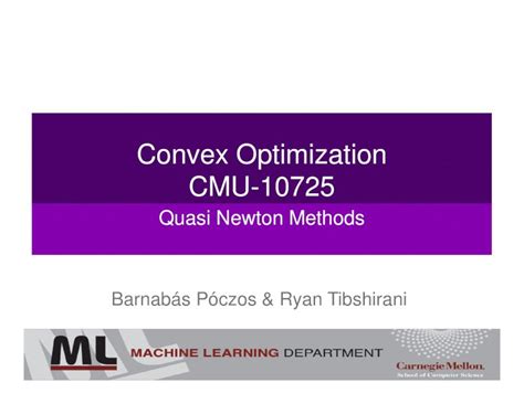 PDF Convex Optimization CMU 10725ryantibs Convexopt F13 Lectures 11
