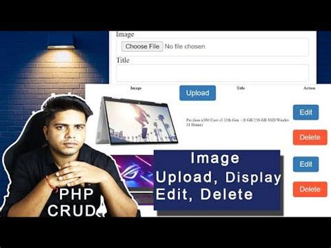 The Image Upload Display And Edit Delete Page Is Displayed