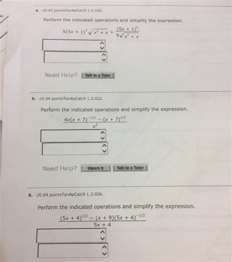 solved perform the indicated operations and simplify the