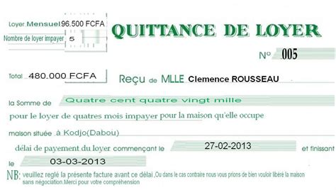 Quittance De Loyer A Imprimer Laforet
