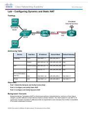 Lab Configuring Dynamic And Static NAT Course Hero