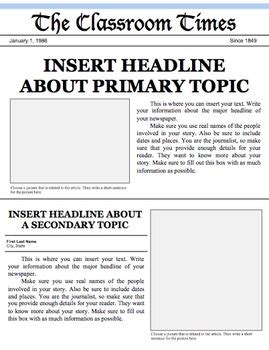 Newspaper Front Page Template PowerPoint And Google Slide By Ben K