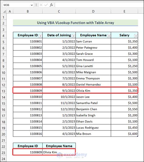 How To Use The Excel VBA VLookup Function With A Named Range 5 Examples