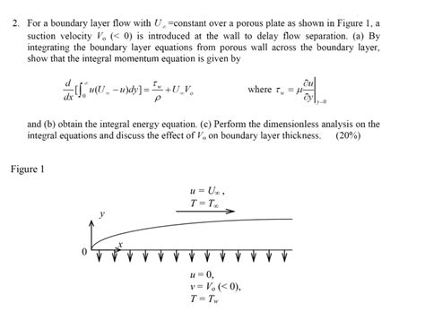 for a boundary layer flow with u infinity constant