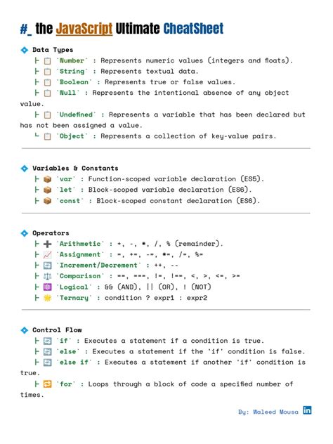 the javascript cheatsheet pdf java script computer programming