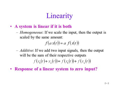 continuous time system properties linear systems and signals lecture 2 spring ppt download