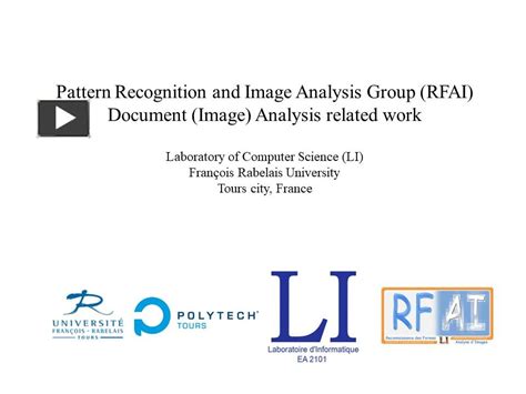 Ppt Pattern Recognition And Image Analysis Group Rfai Document