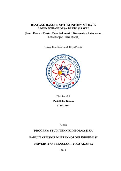 pdf rancang bangun sistem informasi data administrasi desa berbasis web paris kurnia