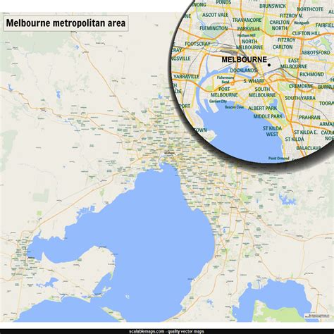 Scalablemaps Vector Map Of Melbourne Gmap Regional Map Theme